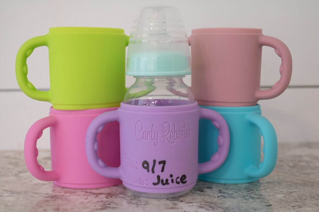 Baby Bottle Label With Handle - Erasable, Editable Writing - Etsy