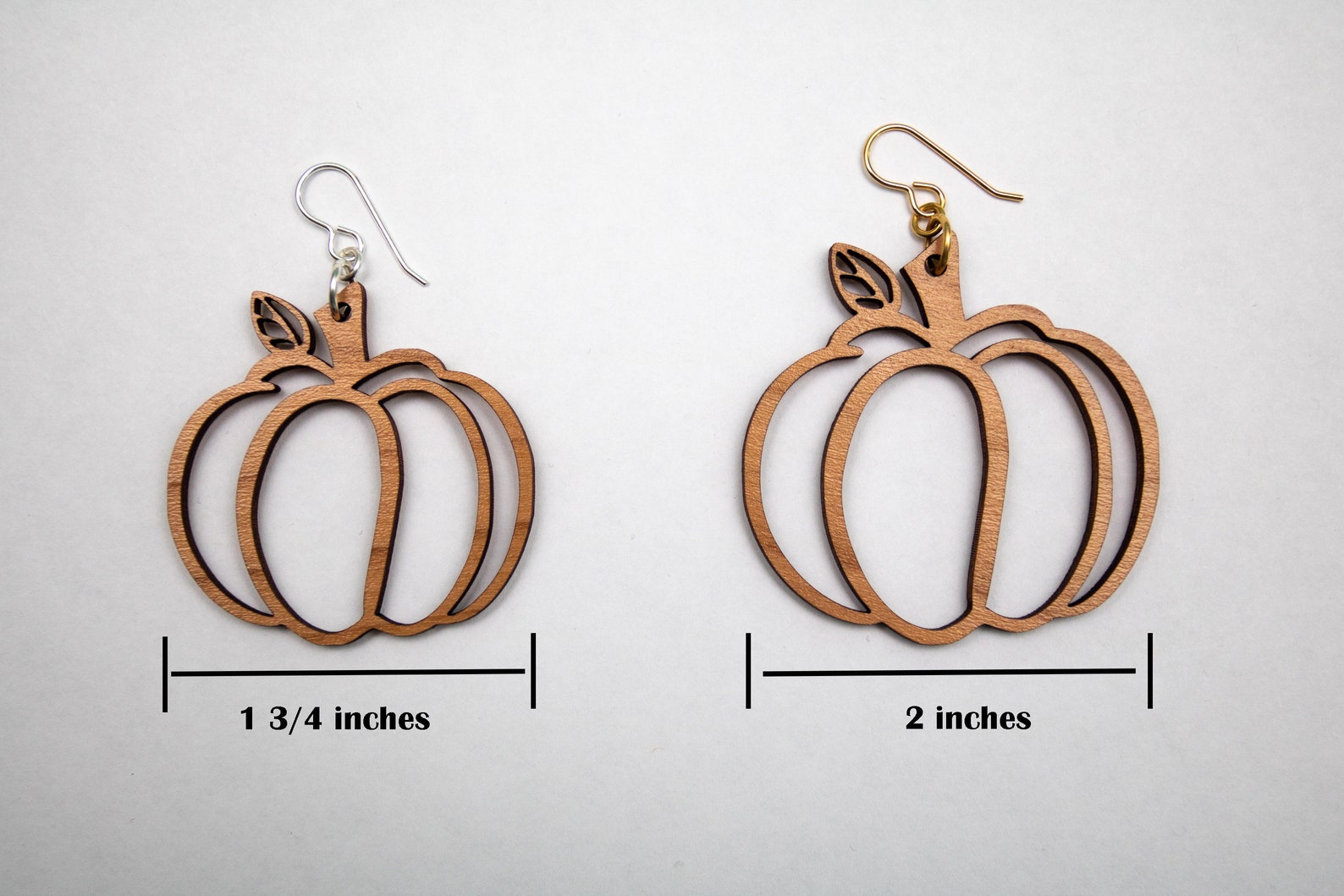 Wooden Pumpkin Earrings Fall Earrings Laser Cut Earrings - Etsy