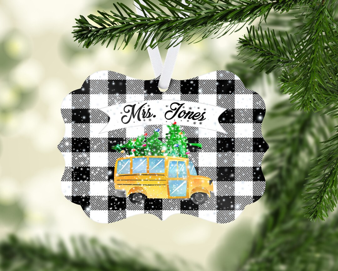 Personalized School Bus Driver Ornament - Etsy