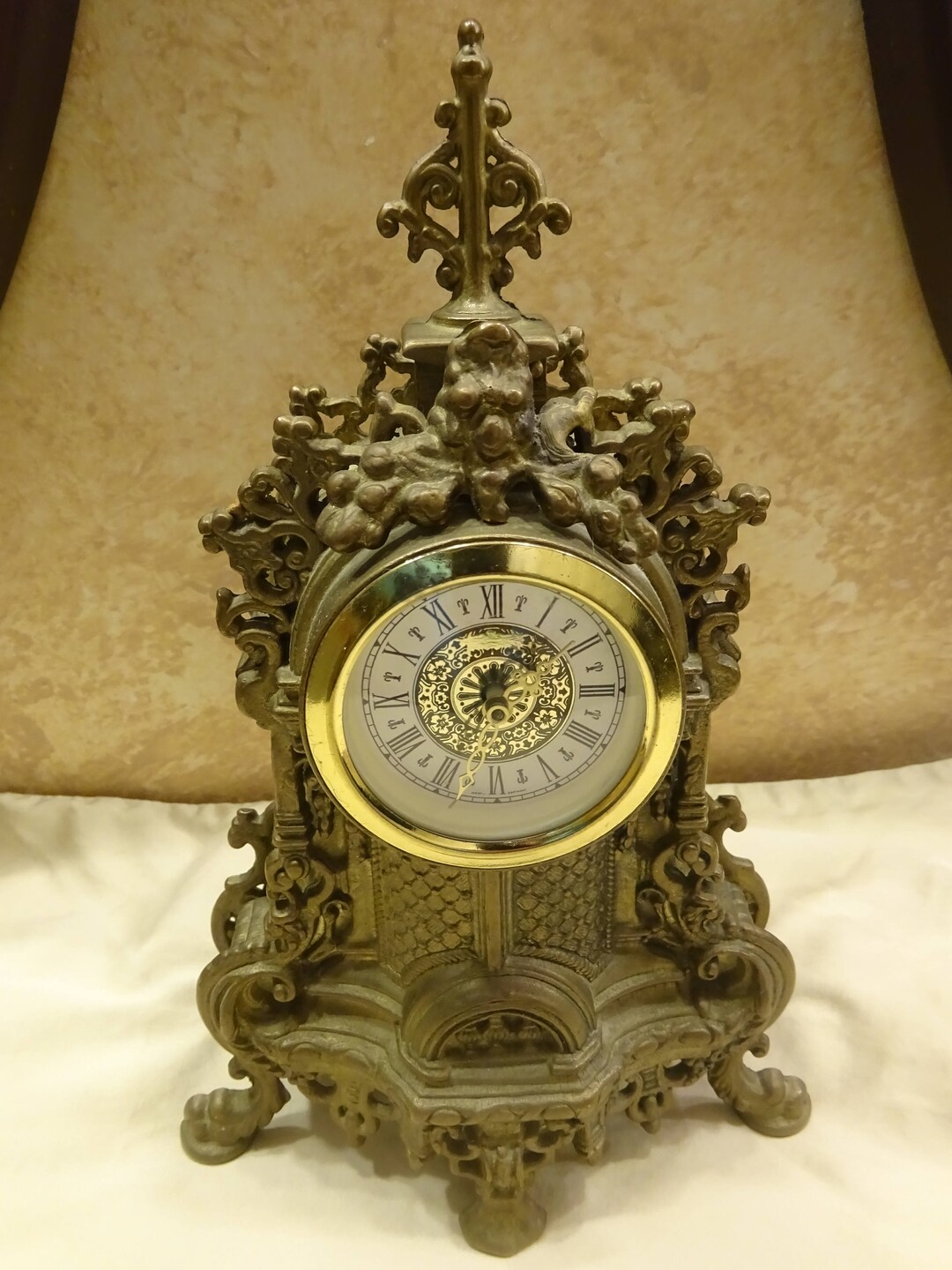 Vintage German Clock/vintage German Antique Clock/vintage Brass Clock ...