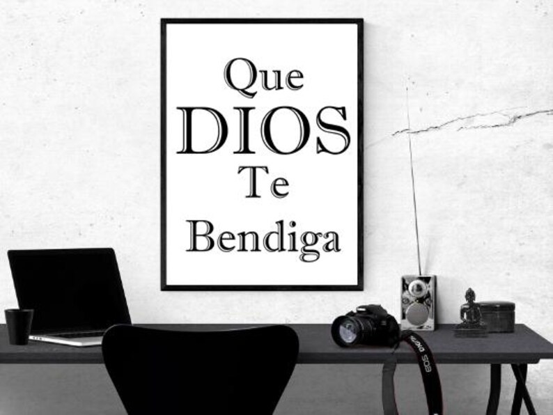 Que Dios Te Bendiga, (god Bless You), Spanish Wall Art, Printable, Wall ...