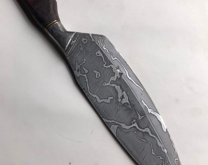 Meteorite Damascus Kitchen Knife - Etsy