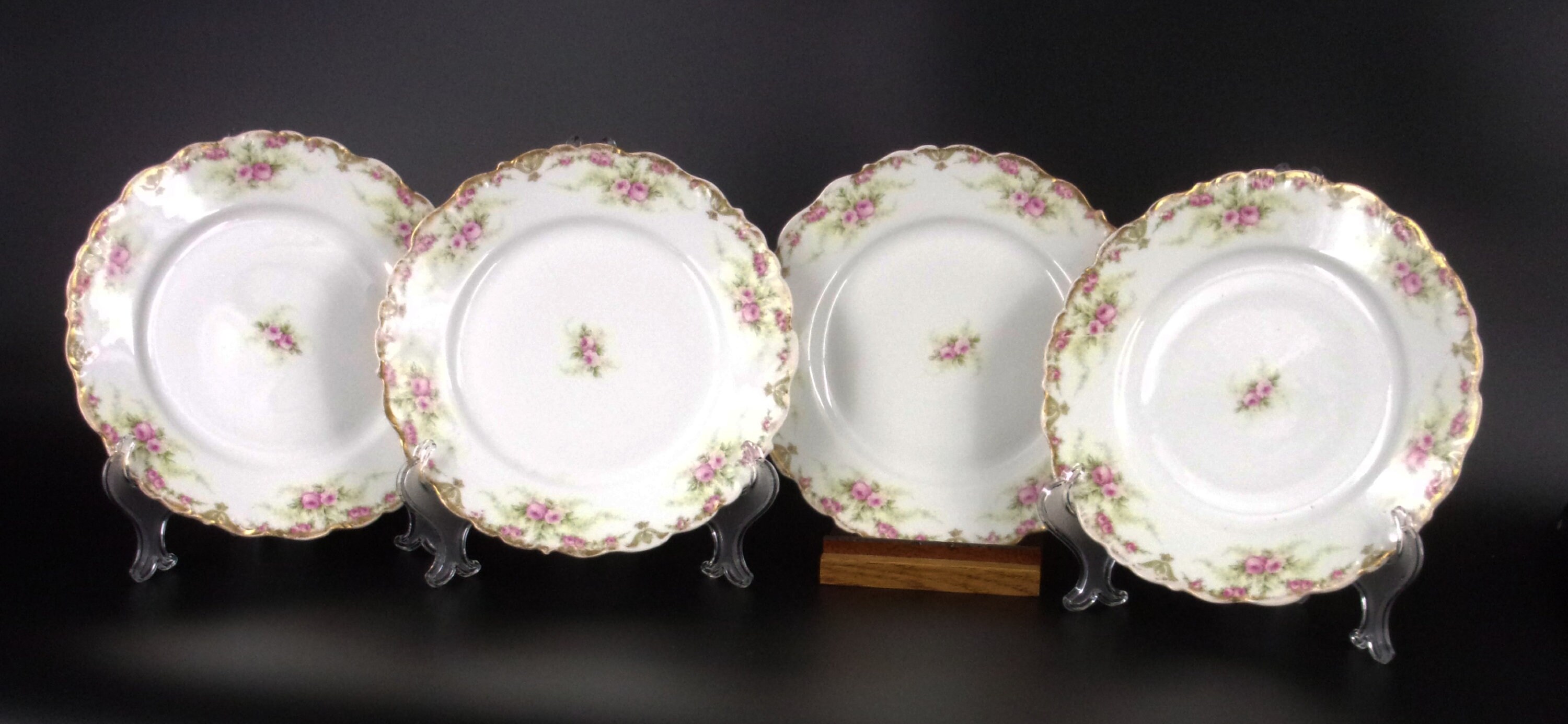 Vintage Set of 4 Limoges Elite Porcelain Dessert Plates MF. & - Etsy