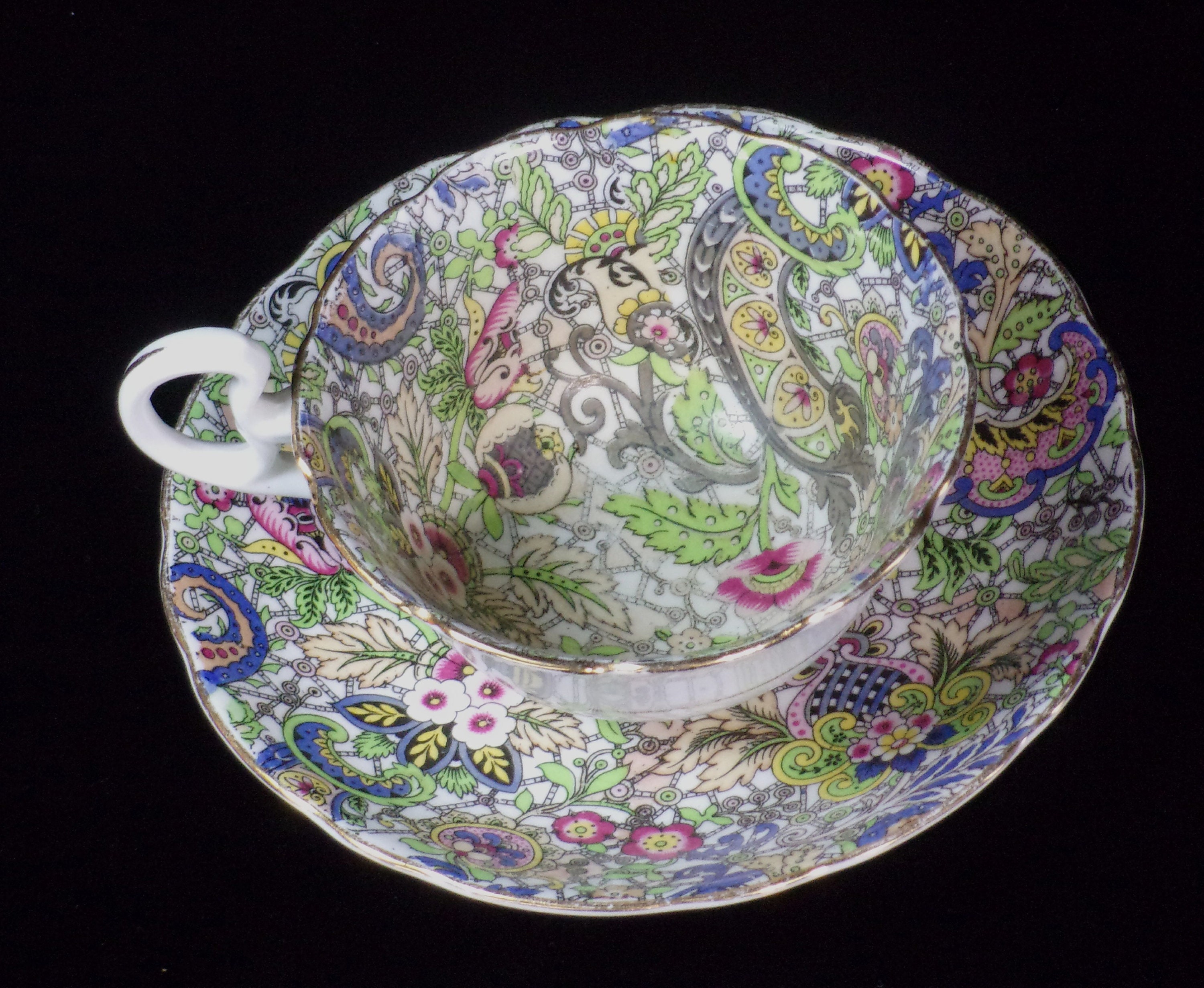Vintage Chintz Tea Cup and Saucer by Radfords Bone China - Etsy