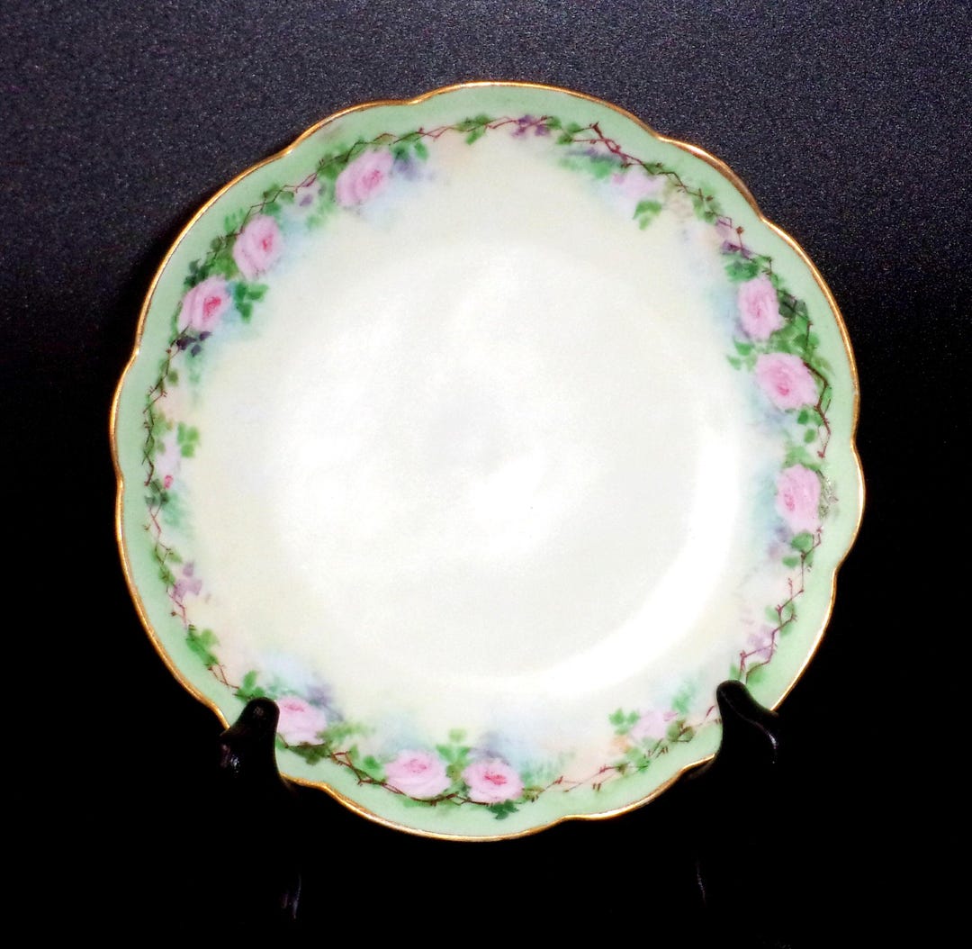 Rosenthal Antique Dessert Plates, Hand-painted Floral Border, Set of 5 ...
