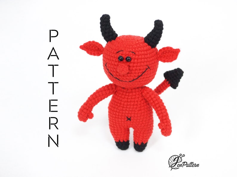 Devil doll crochet PATTERN DIY Halloween decoration | Etsy