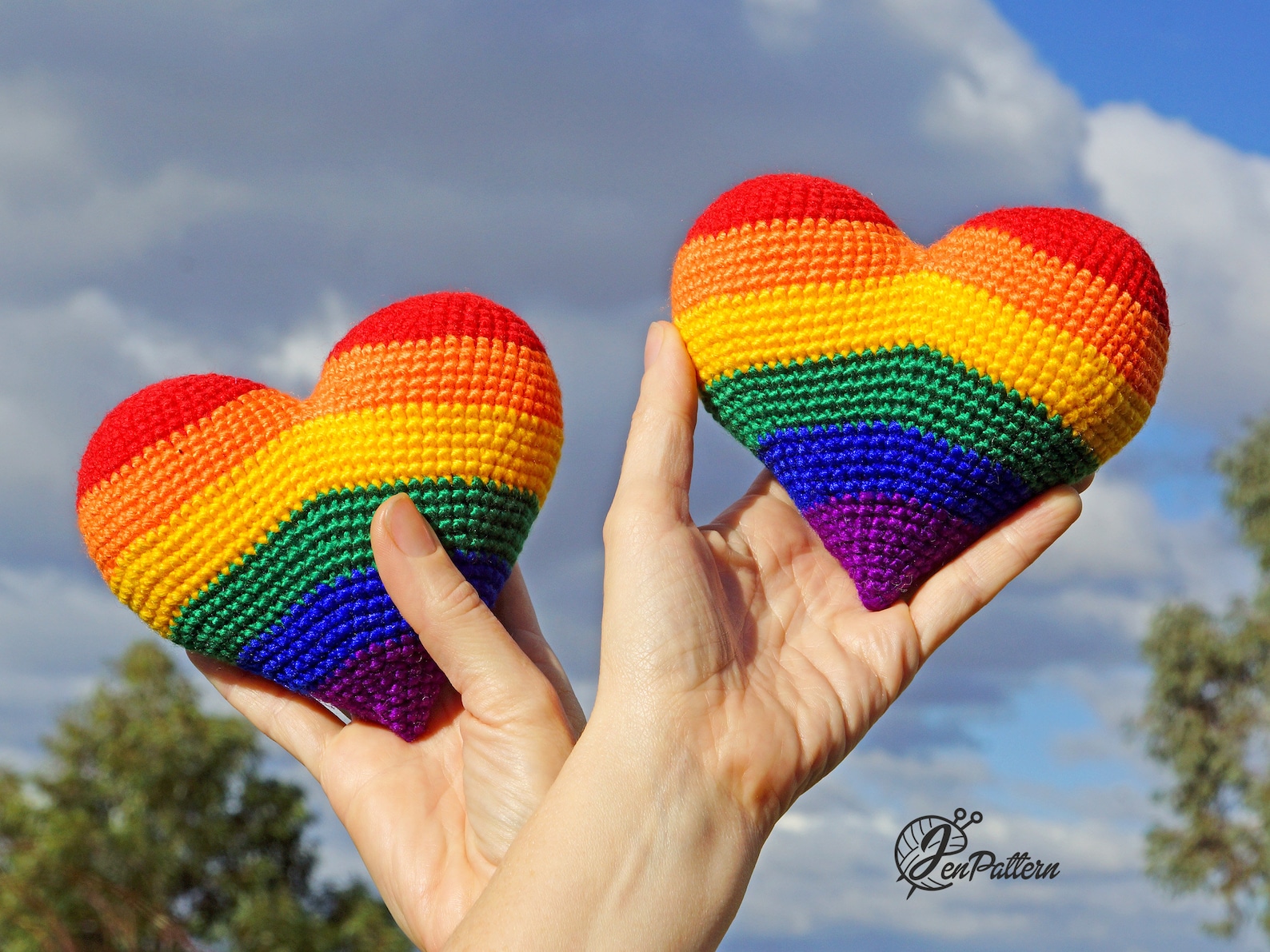 Rainbow heart crochet PATTERN LGBT Pride heart gay pride - Etsy Italia