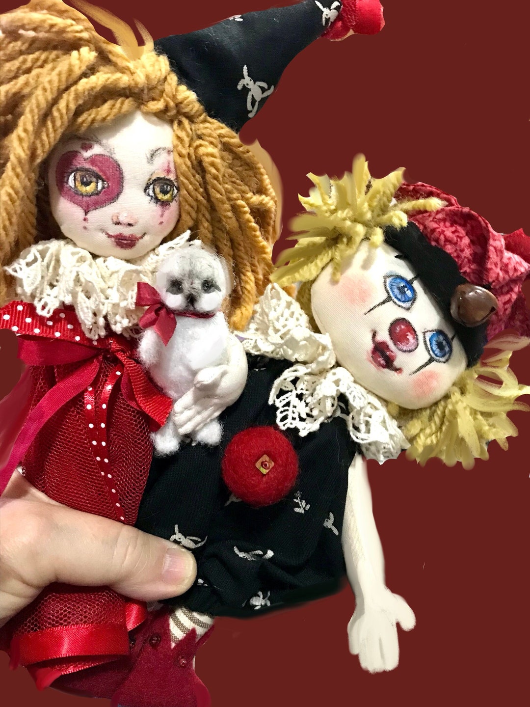 Circus Dolls and Seals OOAK Handmade Cloth Dolls - Etsy
