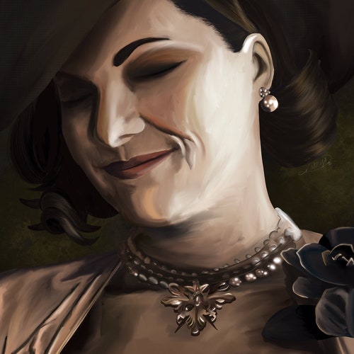 RE8 Lady Dimitrescu Necklace Boss Video Game Metal Prop - Etsy UK