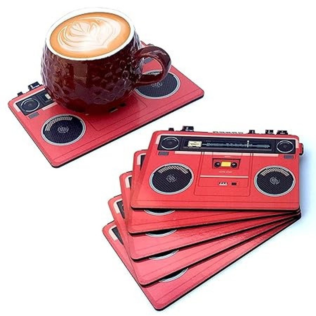 Coaster Set of 6 Beautiful Wooden Coasters With Stand Designer Coaster ...