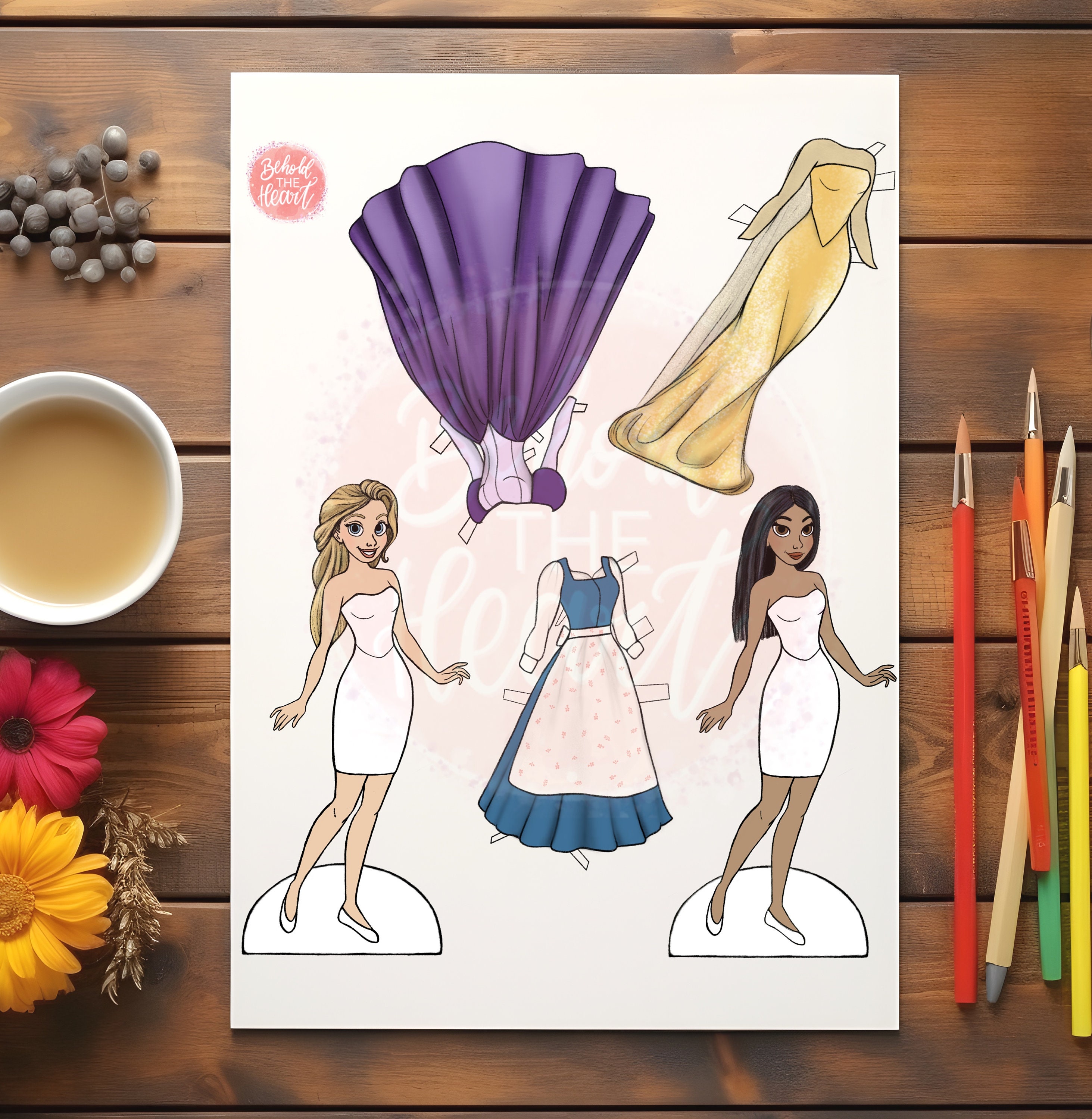 Paper Dolls, Princesses, Printables for Girls - Etsy