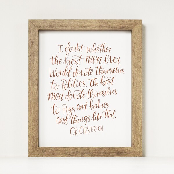 Chesterton Quote - Etsy