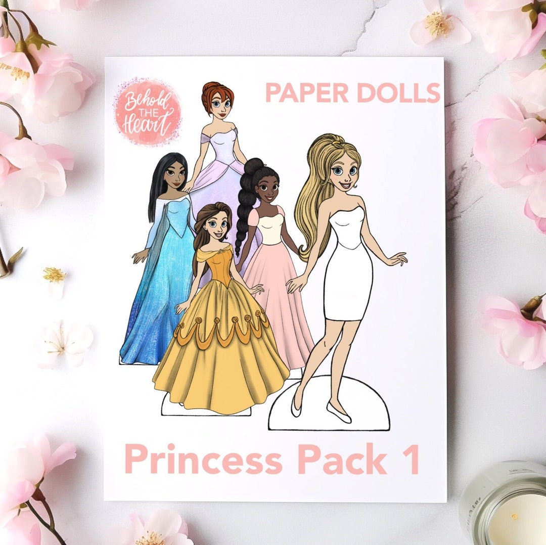 Paper Dolls, Princesses, Printables for Girls - Etsy
