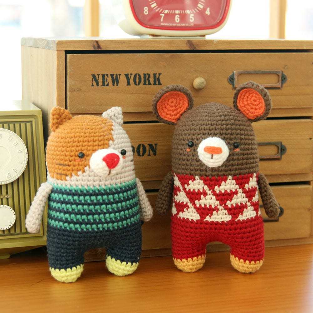 Crochet Pattern-5in1/mouse/cat/dog/rabbit/milkcow/symbolpattern(pdf/eng ...