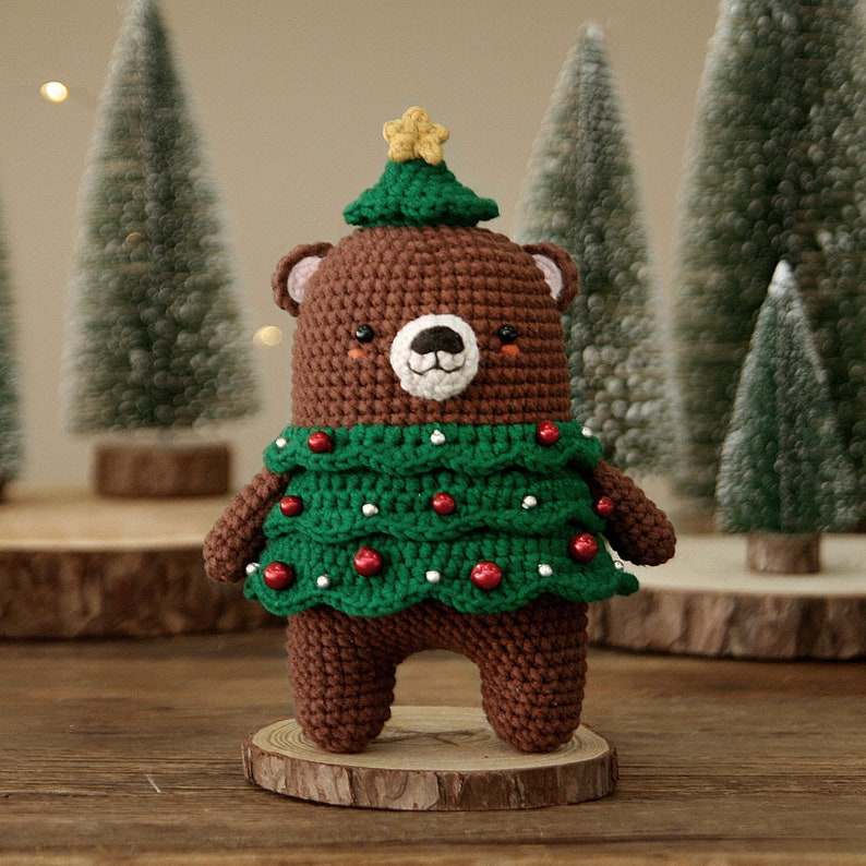 Crochet Pattern-5in1/santa/rudolph/snowman/beartree/elf Crochet Pattern ...