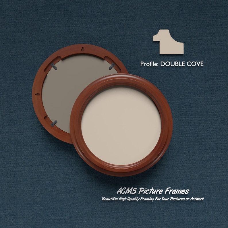 Round Picture Frame - Double Cove Profile - 1.25 Wide Frame - Etsy