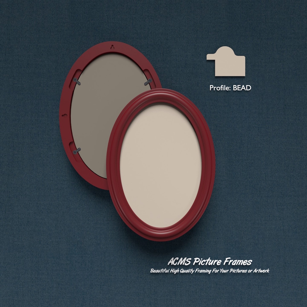 Oval Picture Frame - Bead Profile - 1.25 Wide Frame - Etsy