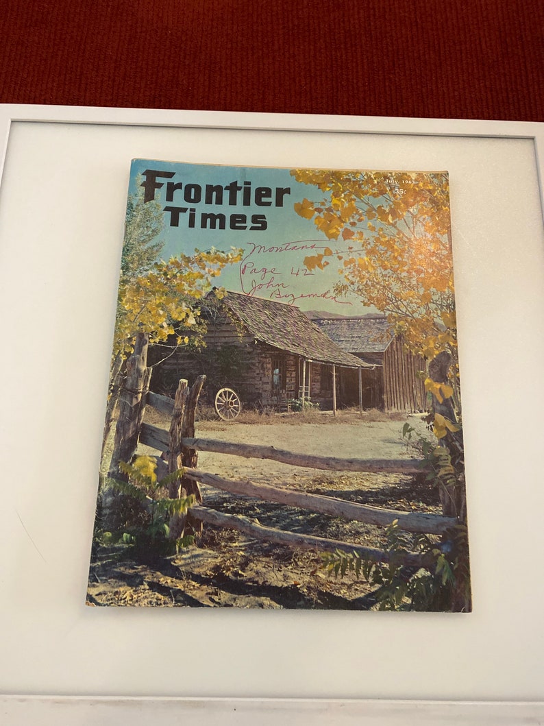 Original 1963 Frontier Times Magazine July - Etsy