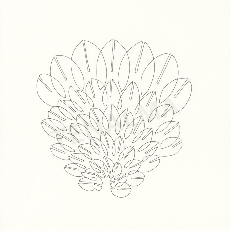 Black Ink Abstract Drawing Hand Drawn Wall Decor Ink and Paper Black ...