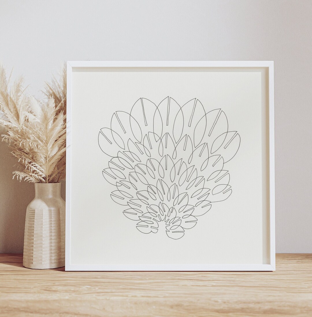 Black Ink Abstract Drawing Hand Drawn Wall Decor Ink and Paper Black ...