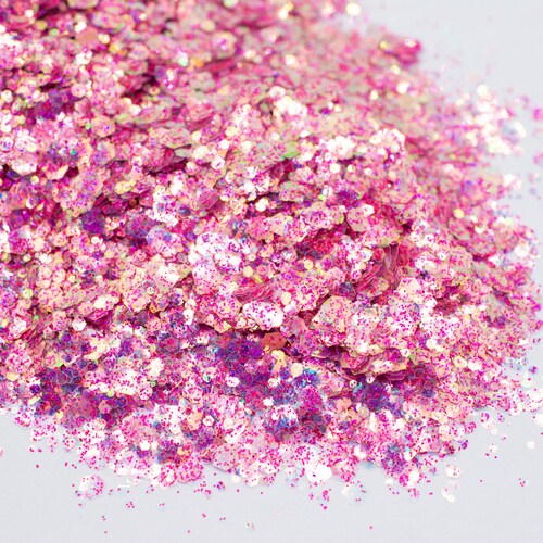 Stardust//chunky Glitter Mix//iridescent Pink Glitter - Etsy