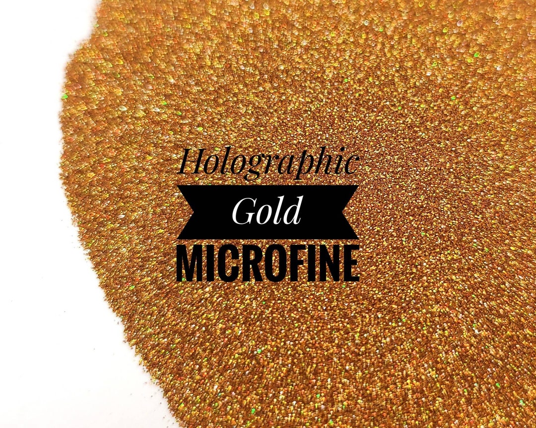 Holographic Gold Glitter//microfine Glitter//solvent Resistant//tumbler ...