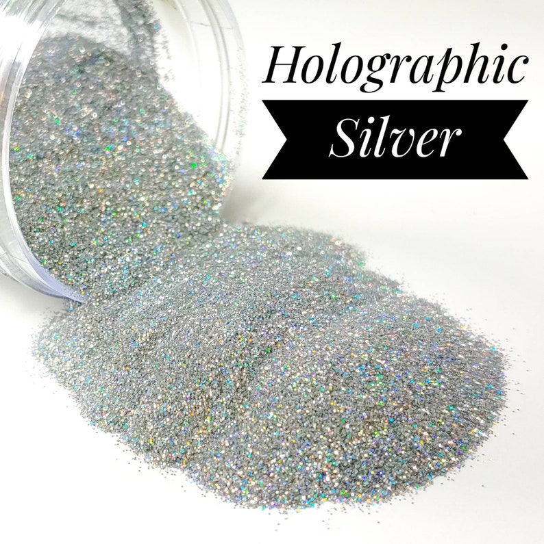 Holographic Silver Glitter//holo Glitter//ultra Fine .008 - Etsy