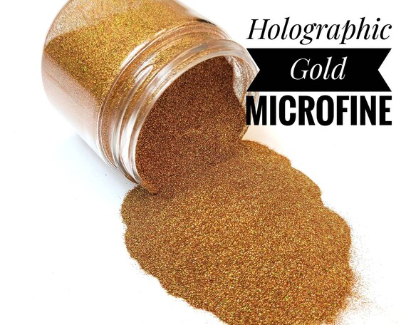 Holographic Gold Glitter//Microfine Glitter//Solvent | Etsy