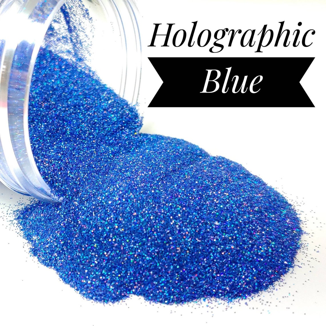 Holographic Blue Glitter//holo Glitter//ultra Fine//solvent - Etsy