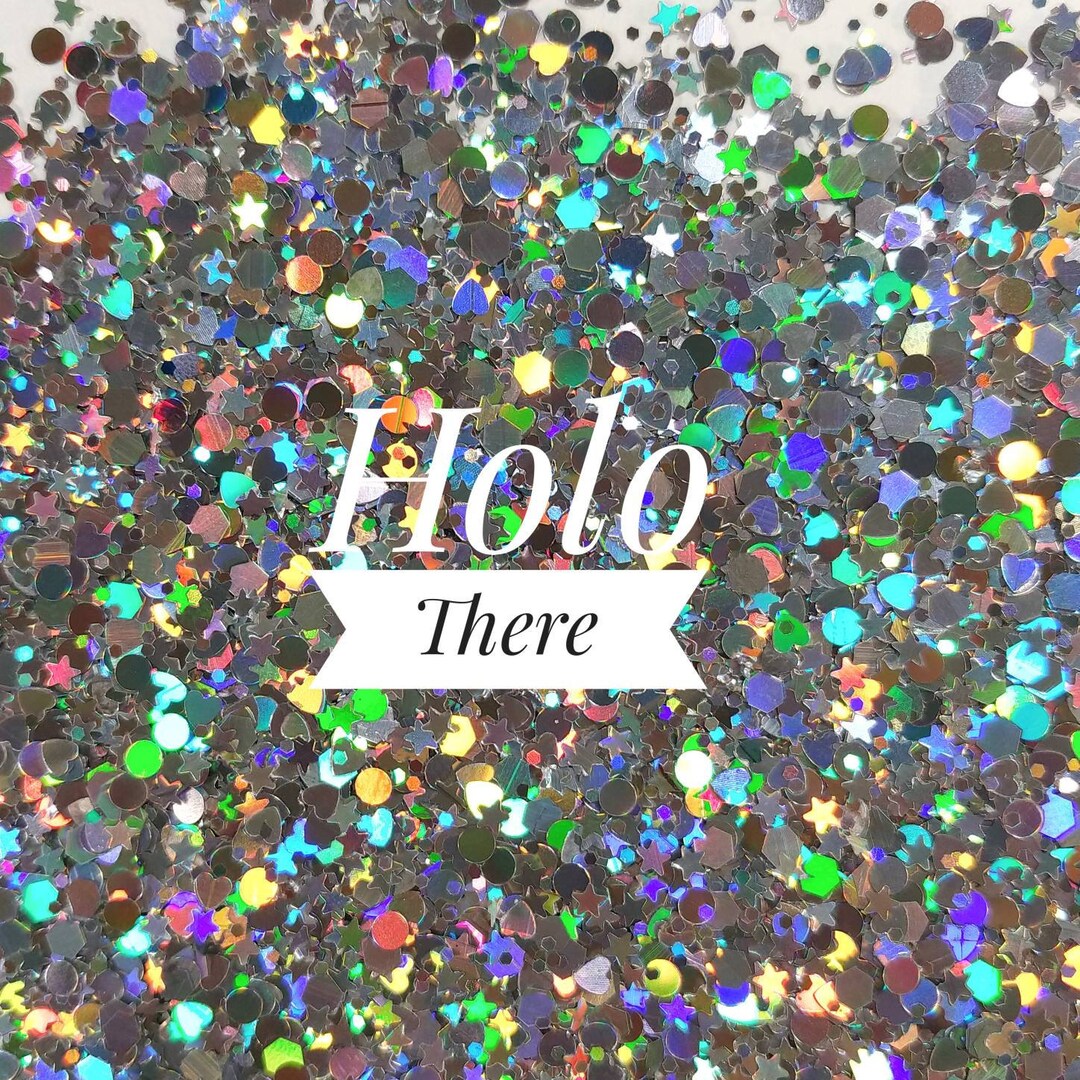Holographic Silver Chunky Glitter Mix//holo There//solvent Resistant ...