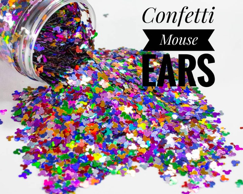 Confetti Mouse Ears Glitter//mickey Mouse Glitter//solvent - Etsy