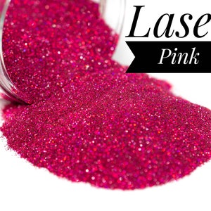 Laser Pink Glitter//hot Pink Glitter//ultra Fine//solvent Resistant ...