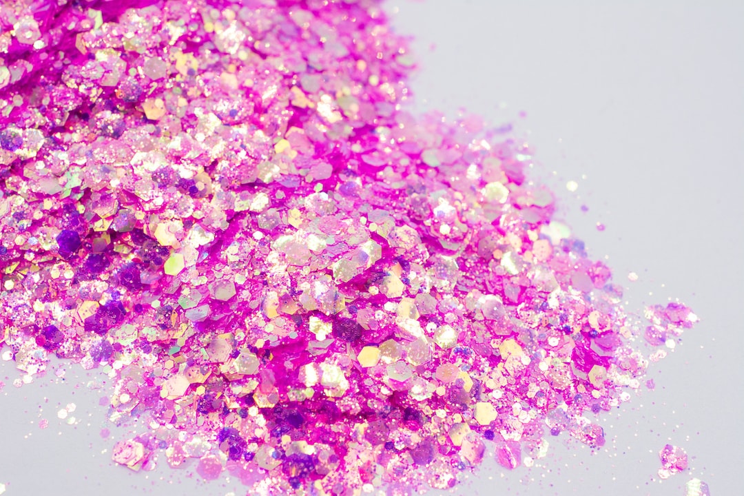 Nectar//chunky Glitter Mix//iridescent Pink Glitter Mix//solvent ...