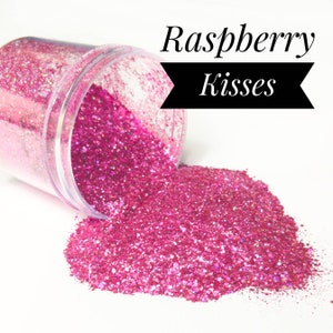 Pink Glitter Mix//raspberry//cosmetic//solvent Resistant//mixed Glitter ...