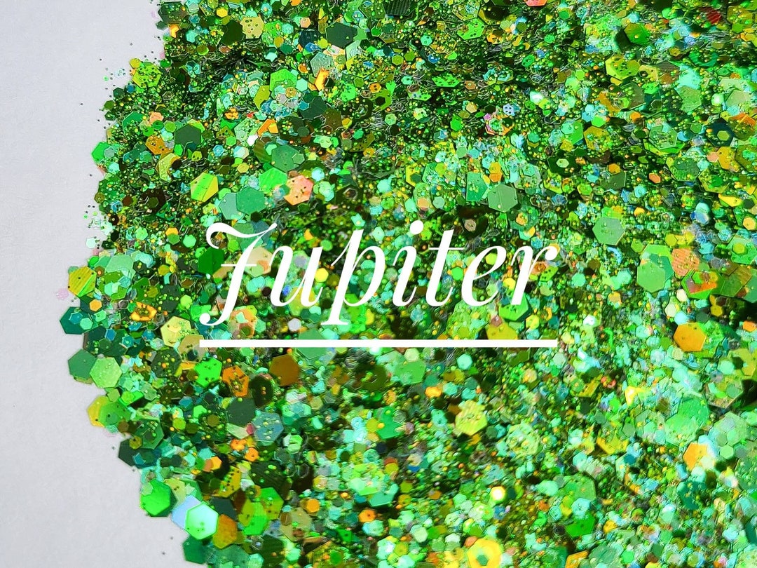 Jupiter // Green Chunky Glitter Mix - Etsy