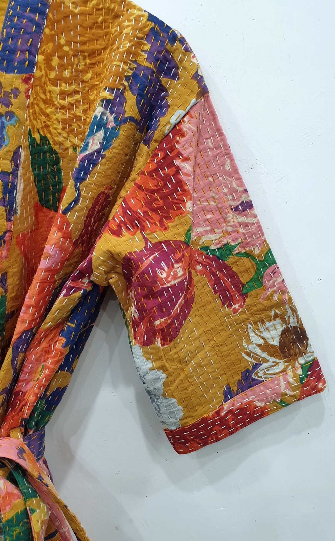 Kantha jacket Indian handmade Japanese kimono style kantha | Etsy