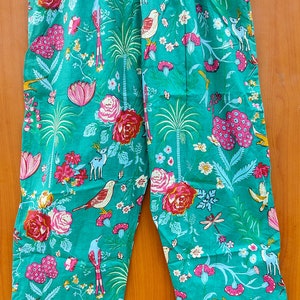 Indian PJ Set,100% Cotton Block Print Pajama Set, Night Wear ...