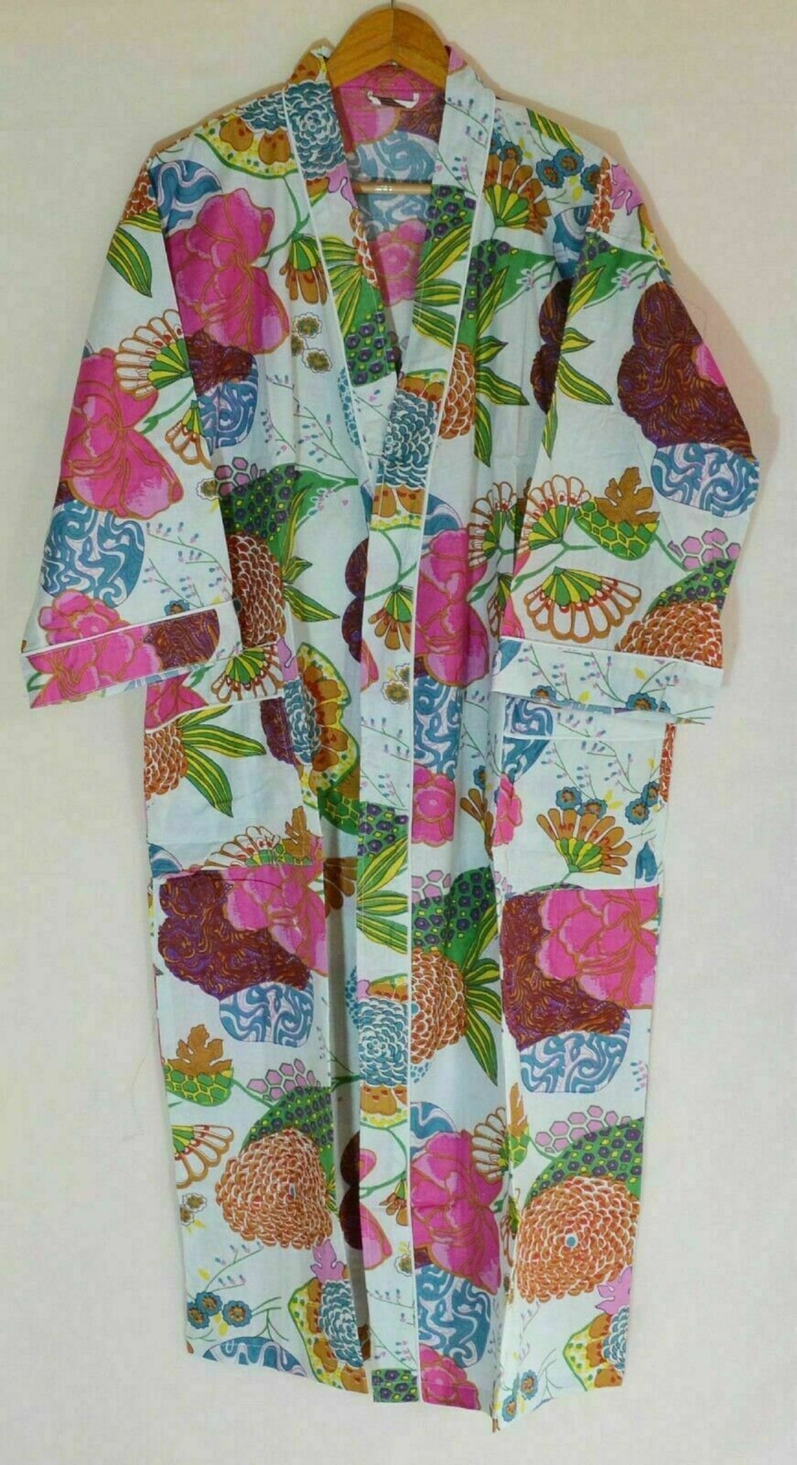 Cotton Kimono Robes Floral Print Kimono Soft and Comfortable | Etsy