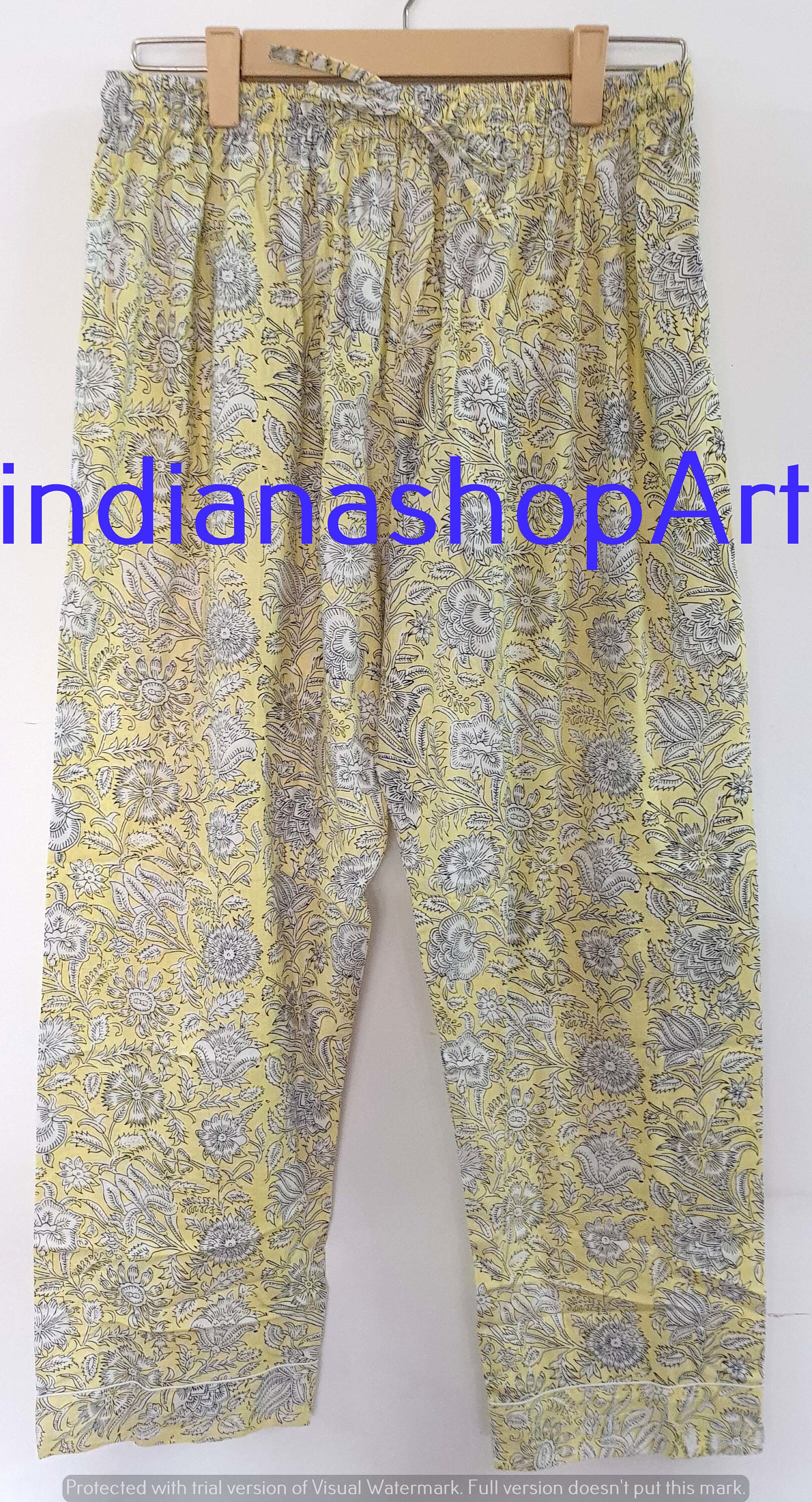 Cotton Pajama Set Yellow Pajama Set Floral Printed Light - Etsy