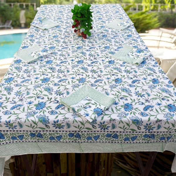 Blue Tablecloth - Etsy