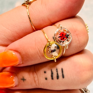 The Ellie Bug Ring - Jewelry, Rings, Silver, Gold, Handmade, Resin ...