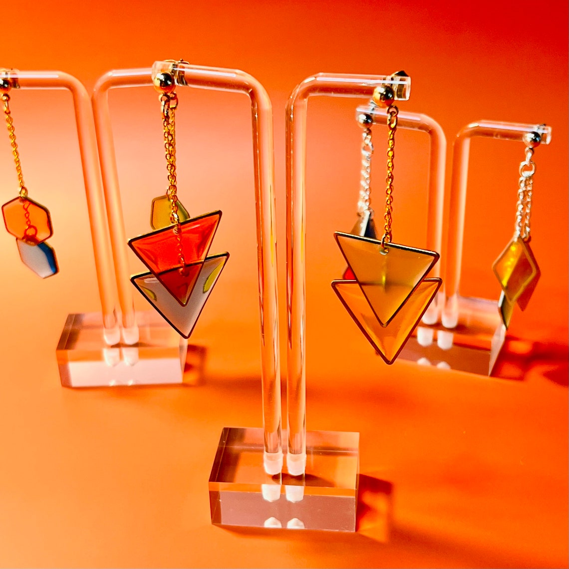The Color Theory Earrings - TRIANGLE - Jewelry, Minimal, Dainty, Simple ...