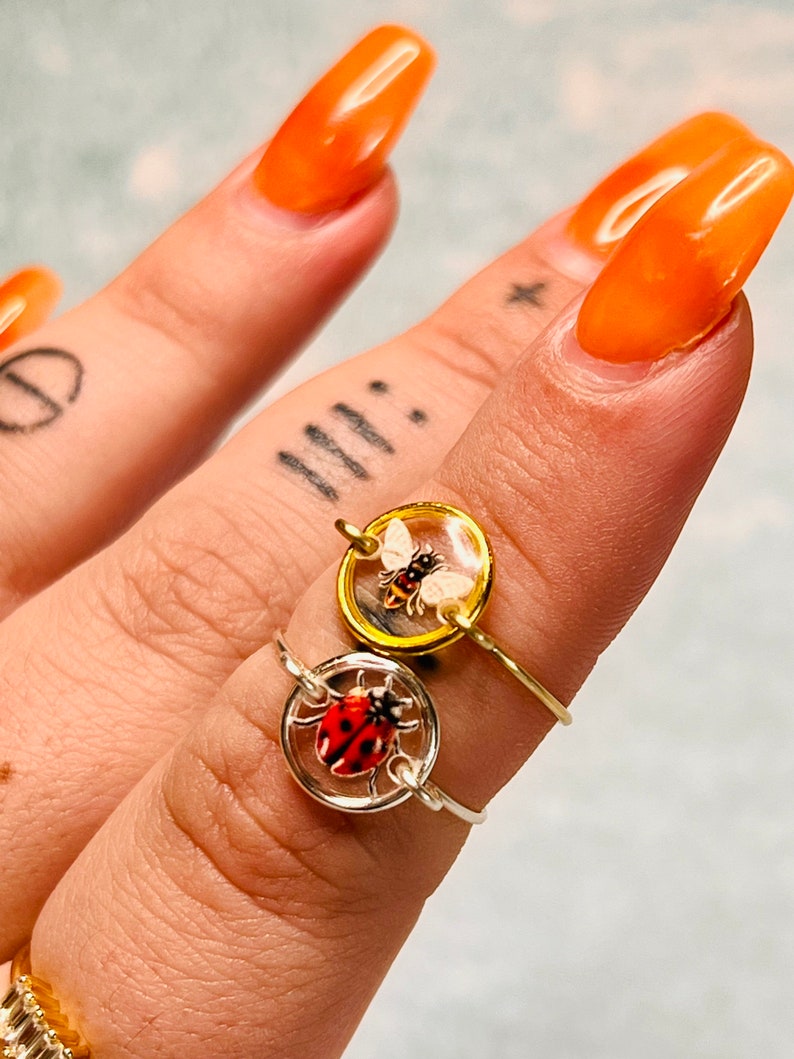 The Ellie Bug Ring Jewelry Rings Silver Gold Handmade - Etsy