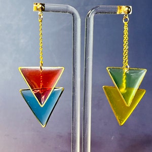The Color Theory Earrings - TRIANGLE - Jewelry, Minimal, Dainty, Simple ...