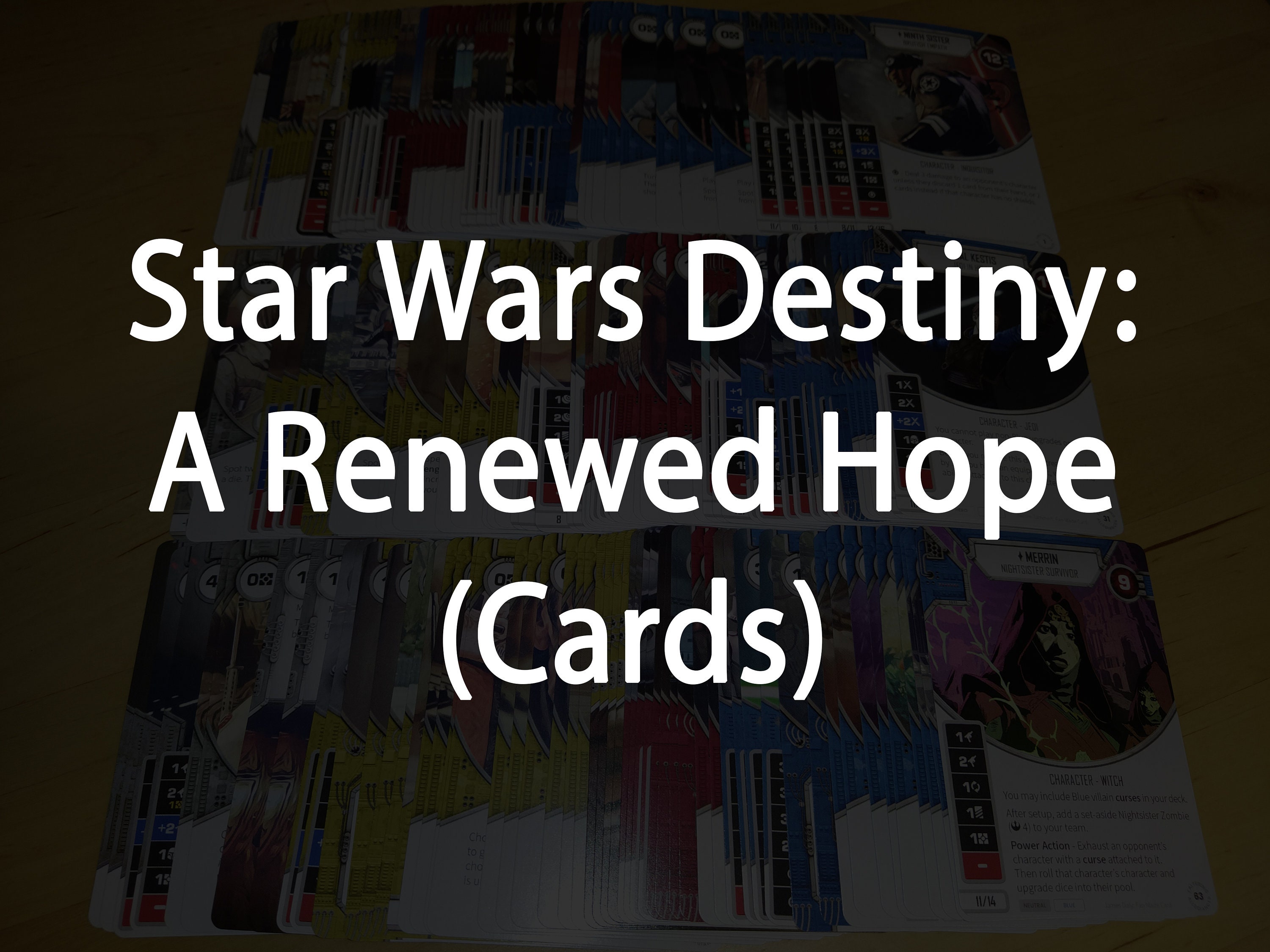 Star Wars Destiny: A Renewed Hope cards - Etsy