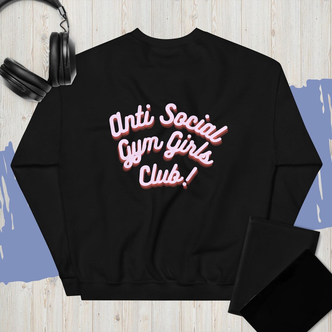 Anti Social Gym Girls Club Pink Rainbow Custom Made - Etsy
