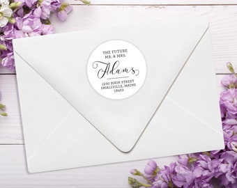 Round address label | Etsy