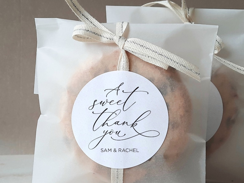 A Sweet Thank You Favor Stickers Wedding Favor Stickers A | Etsy