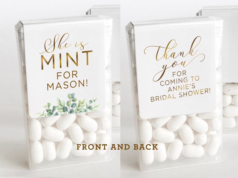 Bridal Shower Mints Tic Tac Stickers Shower Favor Sticker - Etsy