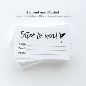 Enter to Win Ticket - Card to Fill Out for Drawing - Raffle Tickets ...